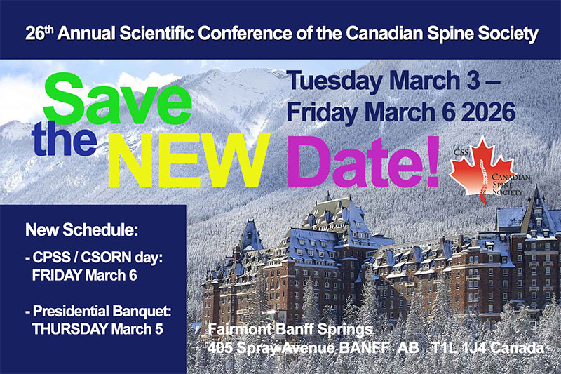 CSS 2026 – Banff Alberta - Canadian Spine Society